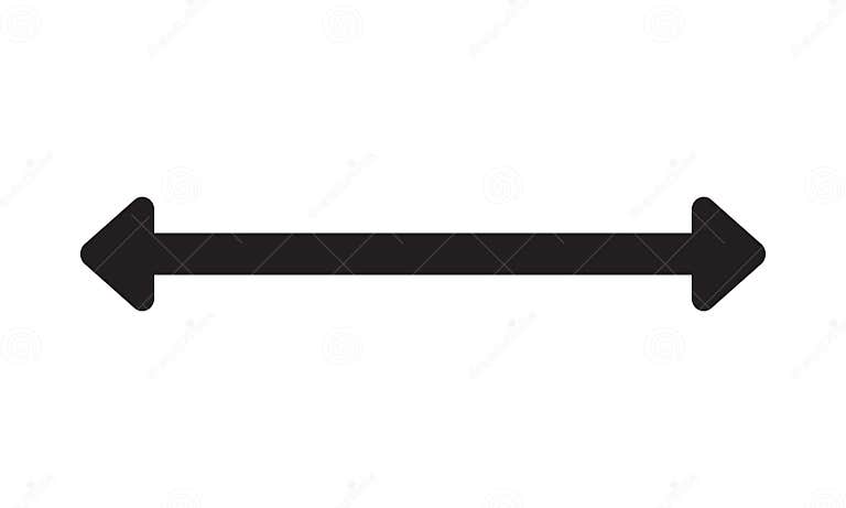 Arrow Double Long, Straight Right Line, Black Bold Cursor, Horizontal ...