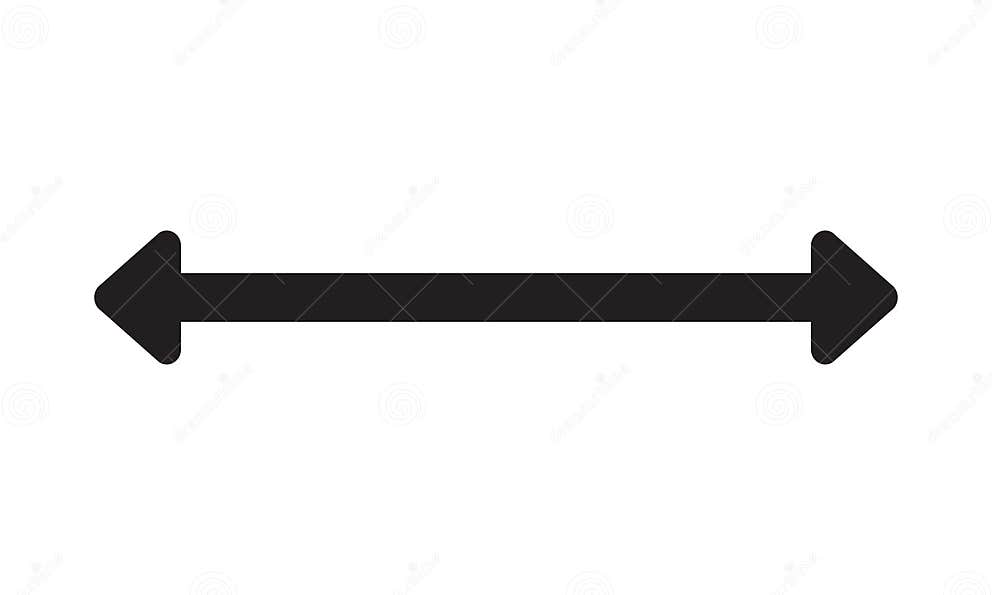 Arrow Double Long, Straight Right Line, Black Bold Cursor, Horizontal ...