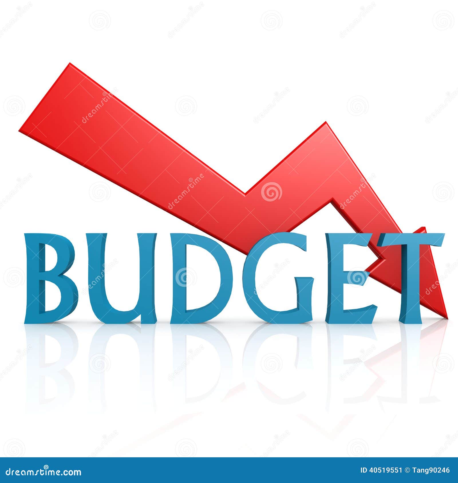 Arrow down budget stock illustration. Illustration of depression - 40519551