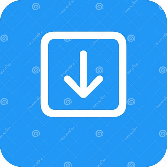 Arrow Down Flat Icon Designed. Stock Illustration - Illustration of ...