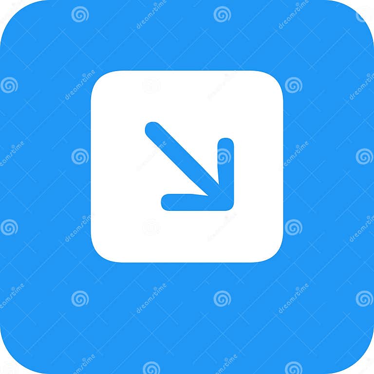 Arrow Down Flat Icon Designed. Stock Illustration - Illustration of ...