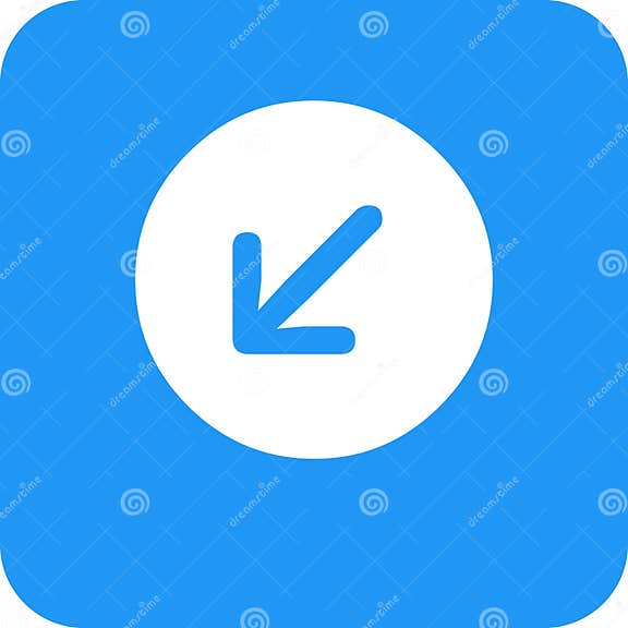 Arrow Down Flat Icon Designed. Stock Illustration - Illustration of ...