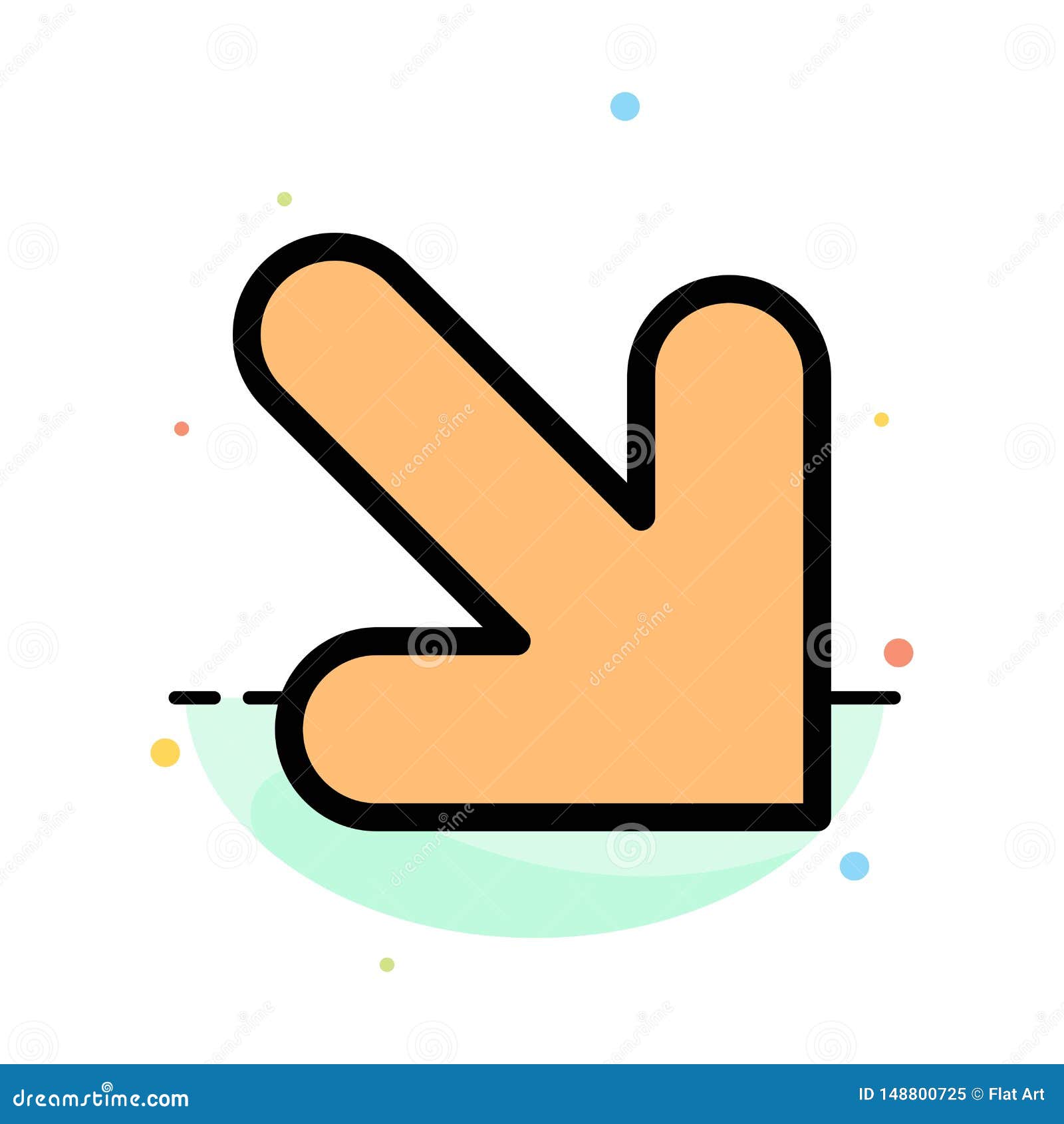 Set Of 4 Right Abstract Iridescent Radial Gradient Circles Isolated On ...