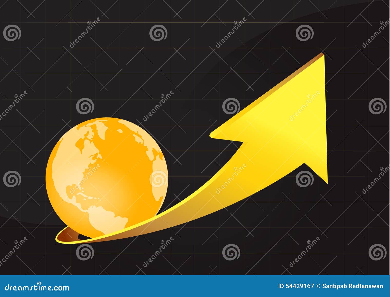 Arrow Earth Orange stock vector. Illustration of sphere - 54429167