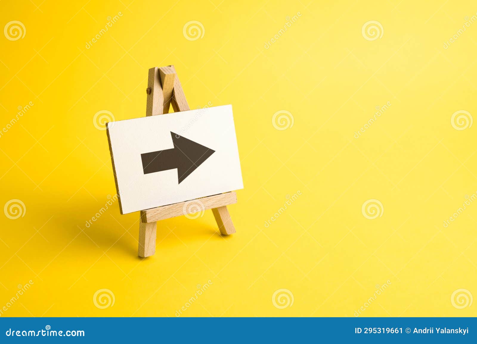 Arrow on Easel. Advertising Sign. Direction Pointer Stock Image - Image ...