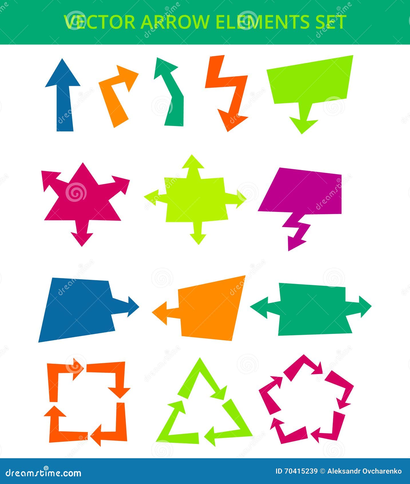 Arrow elements stock vector. Illustration of symbol, cursor - 70415239