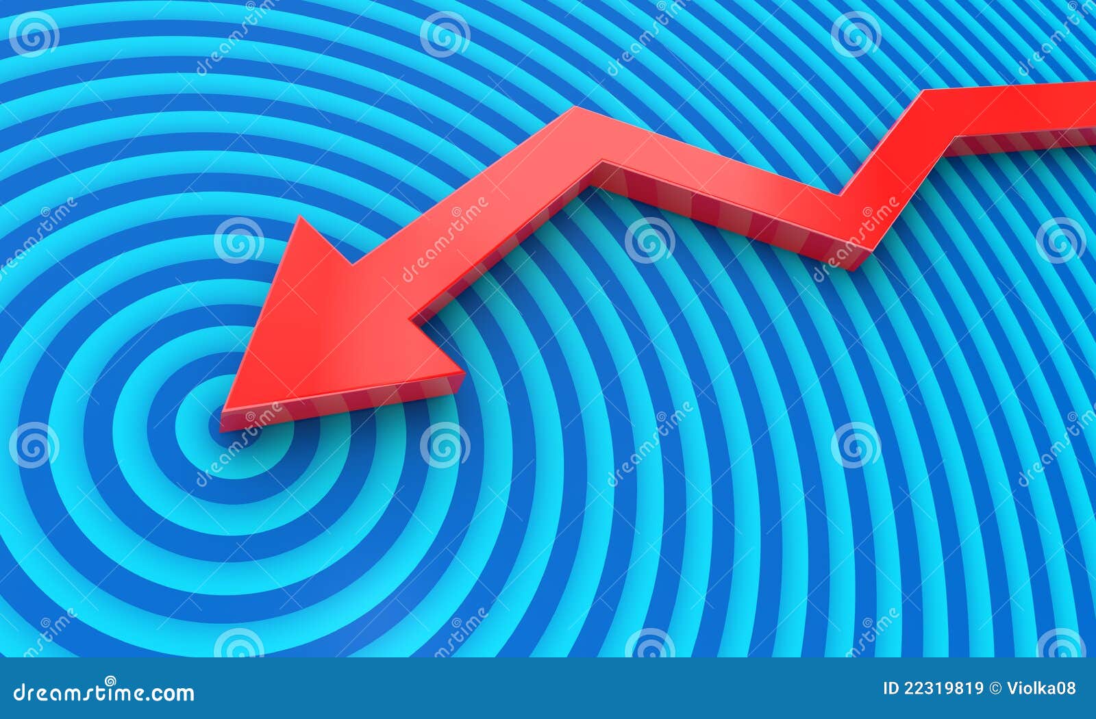 Arrow fall down stock illustration. Illustration of chart - 22319819