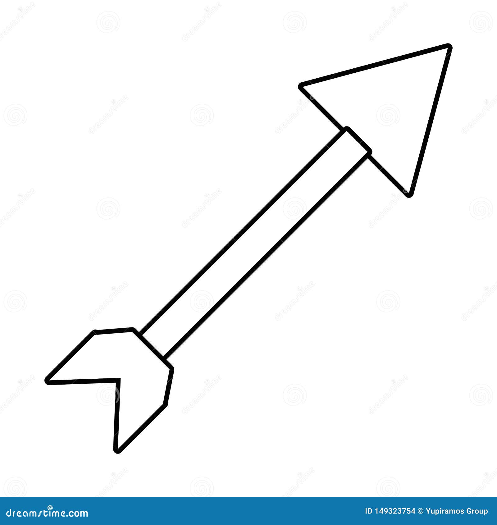 Isolated Arrow with Feather Design Vector Illustration Stock Vector ...