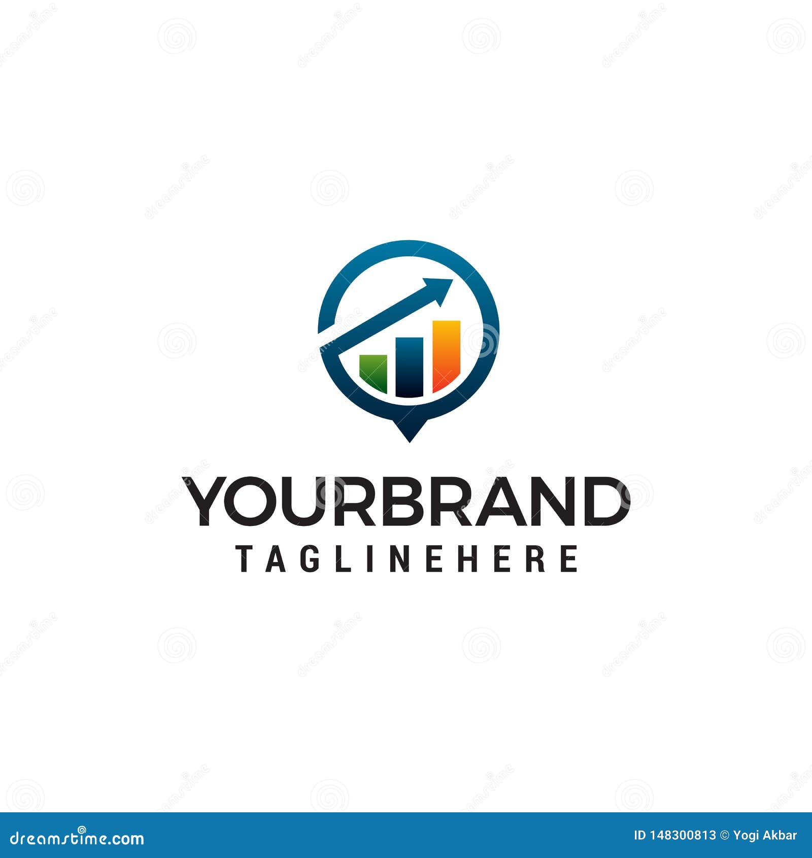 Arrow Financial Growth Logo Design Concept Template Stock Vector ...