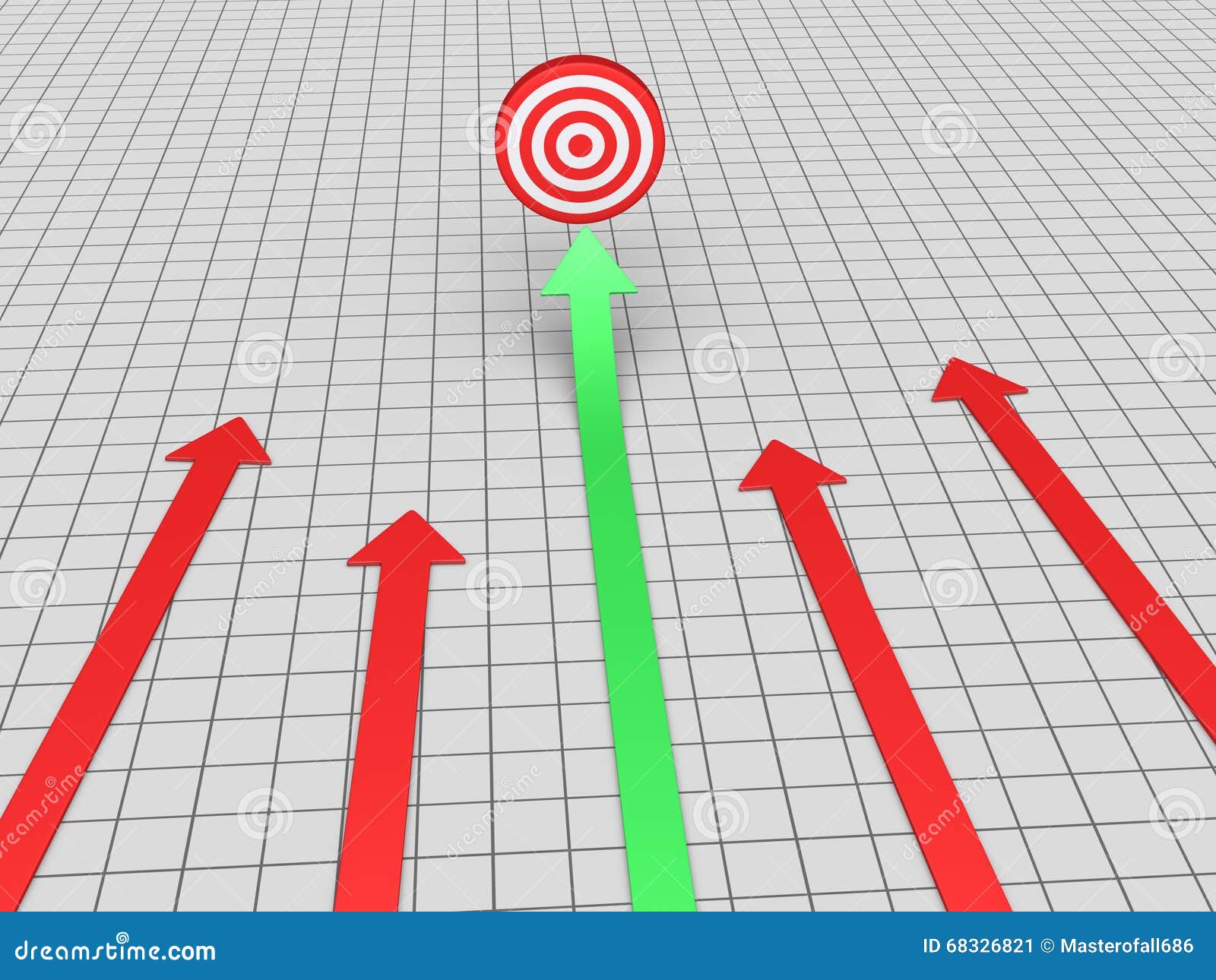 Arrow finds target stock illustration. Illustration of arrow - 68326821