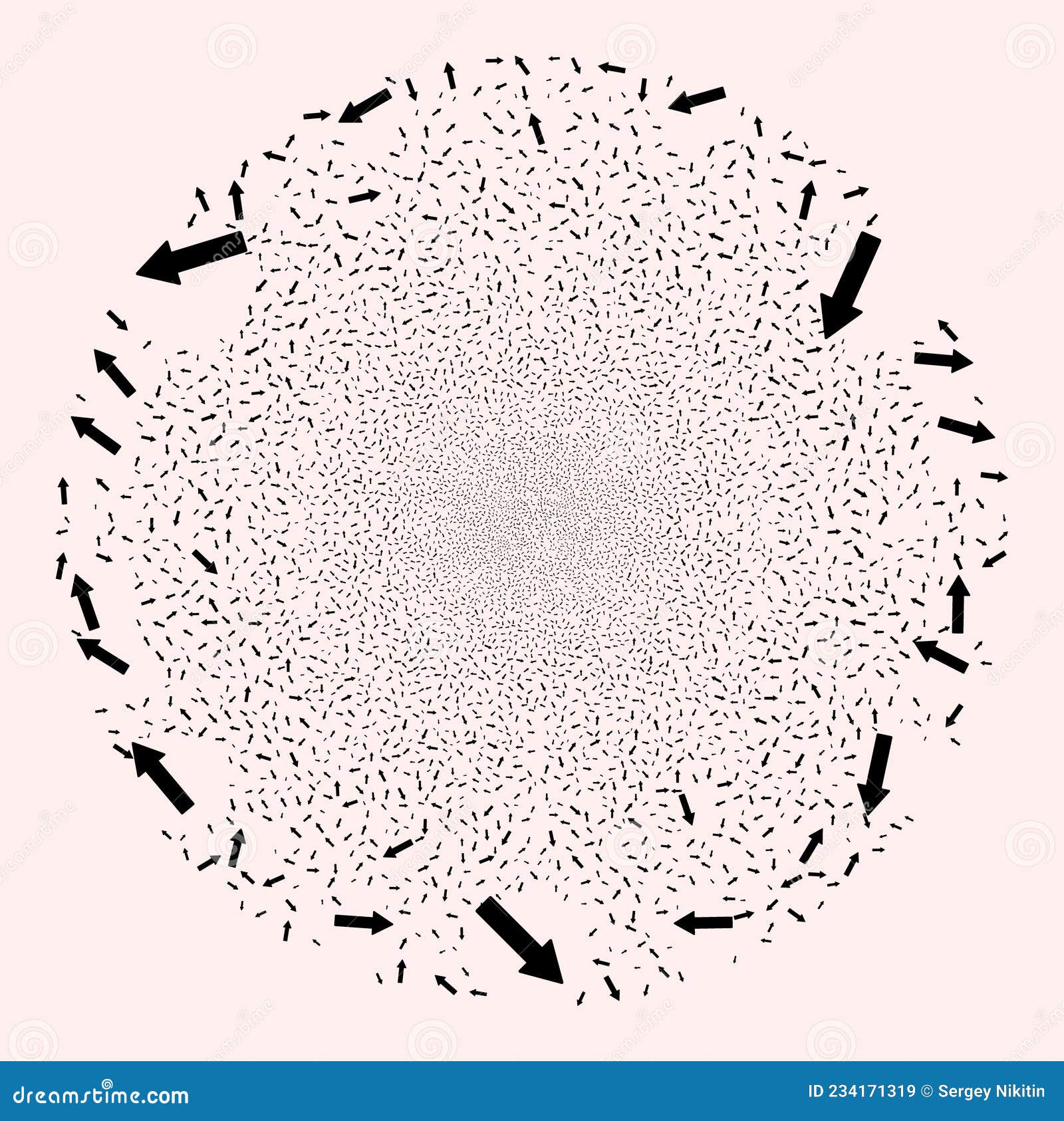 Arrow Icon Collage Fireworks Spheric Cluster Stock Vector ...