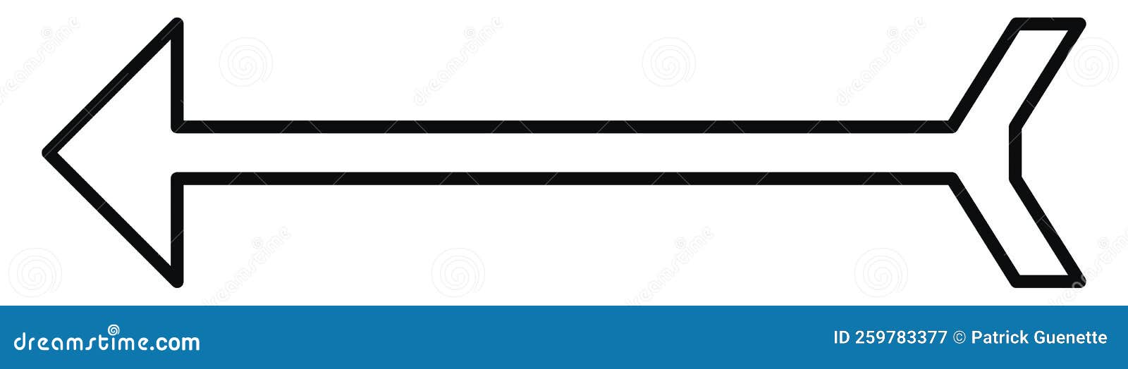 Arrow with a Fishbone Shaped Tail, Icon Stock Vector - Illustration of ...