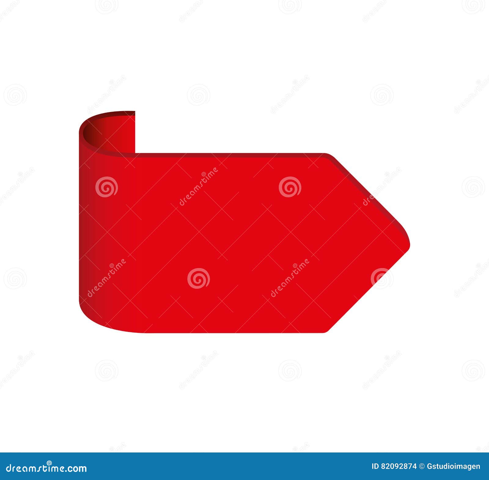 Arrow flag isolated icon stock vector. Illustration of sign - 82092874