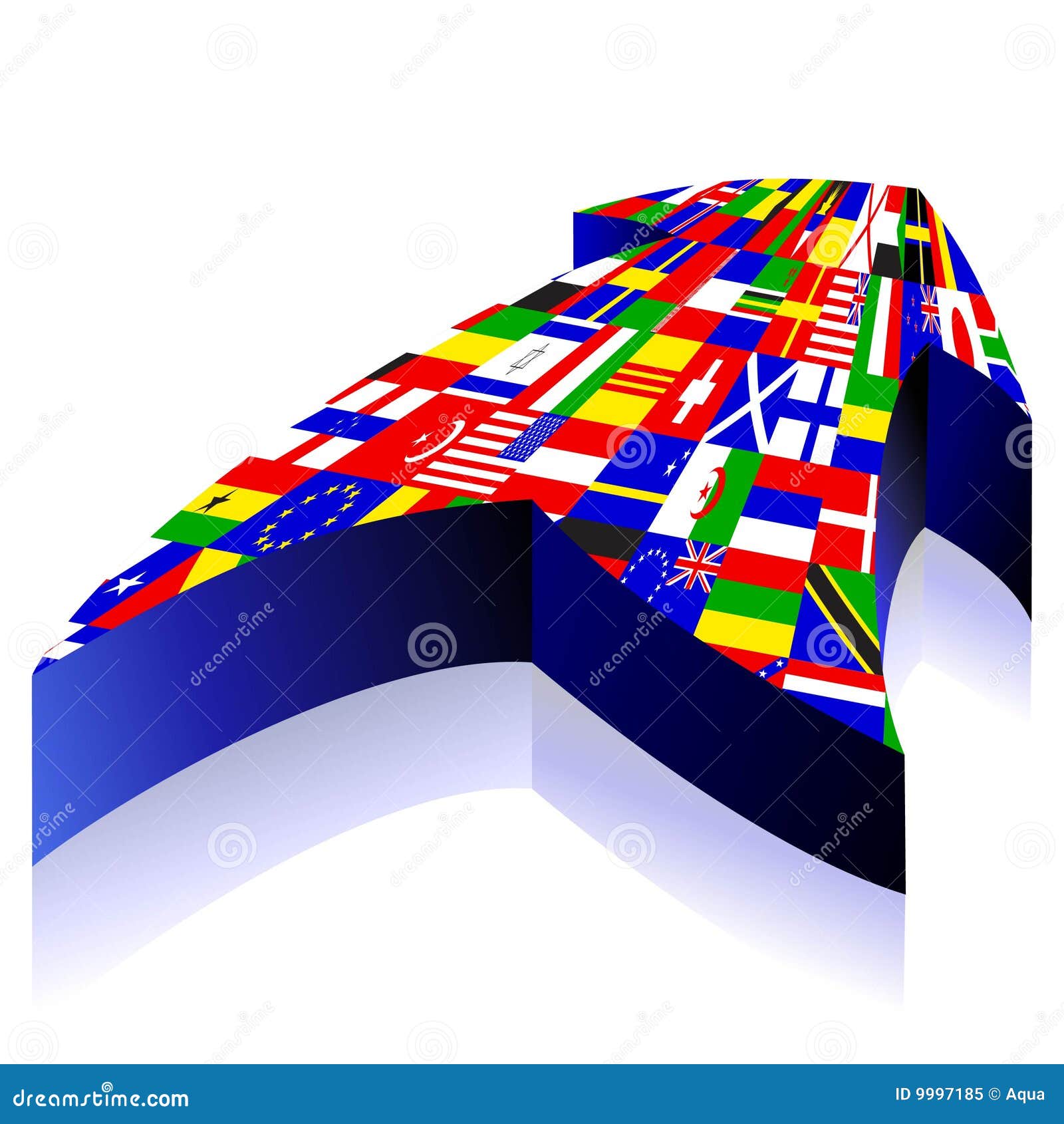 Arrow flags stock vector. Illustration of landmark, icon - 9997185