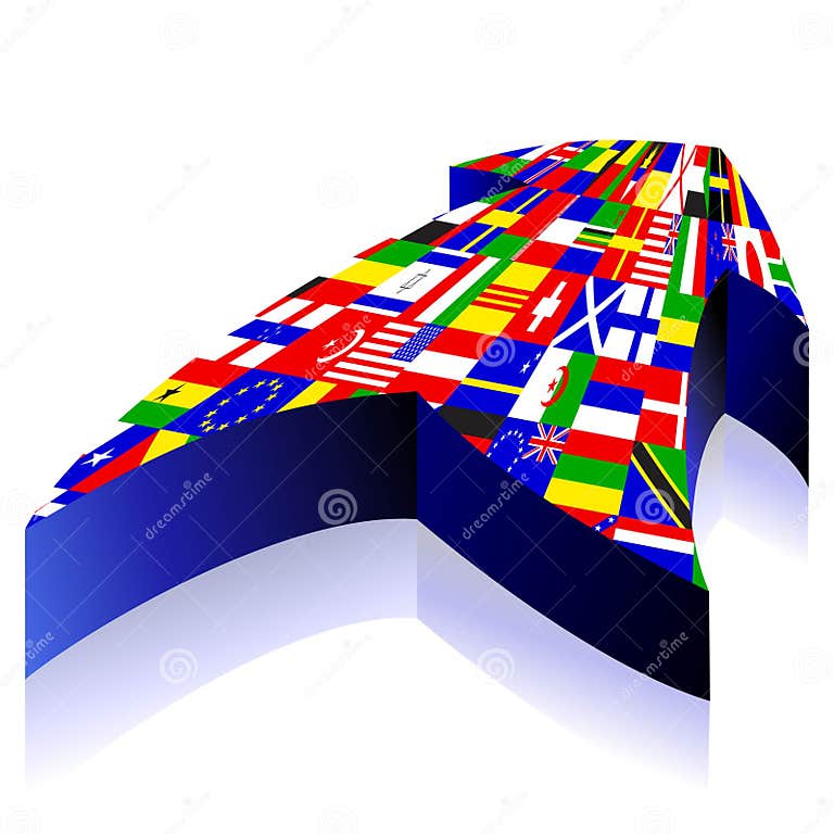 Arrow flags stock vector. Illustration of landmark, icon - 9997185