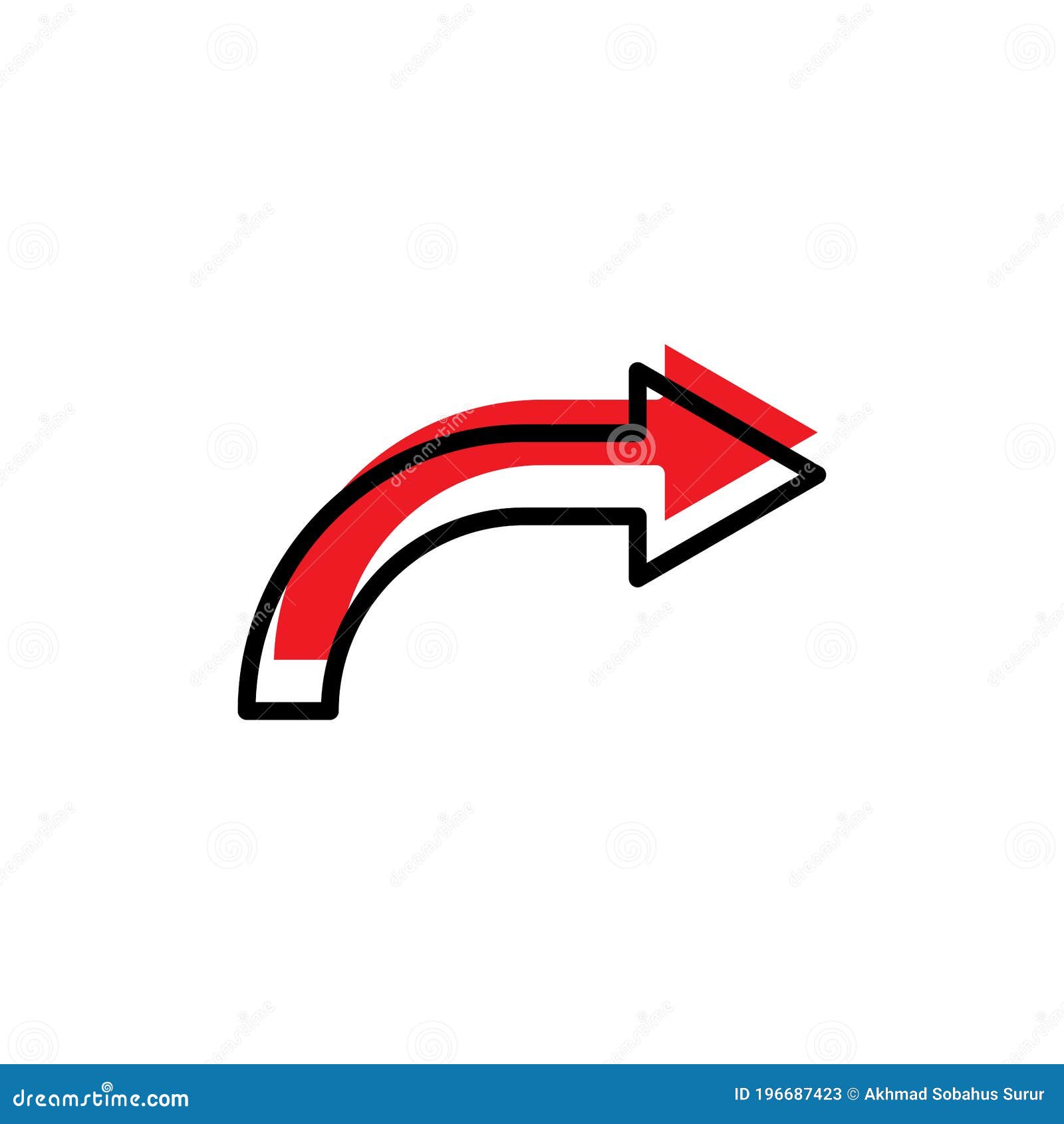 Arrow Flat Icon, Continue, Right Arrow. Design Vector Stock Vector ...