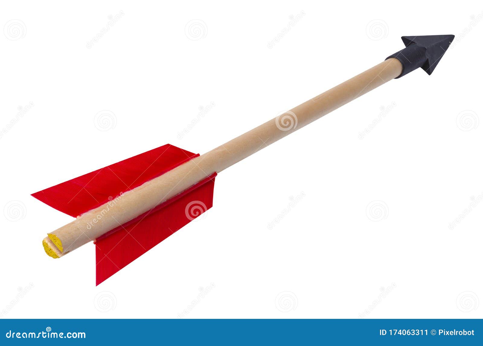 Arrow in Flight stock image. Image of sharp, white, metal - 174063311
