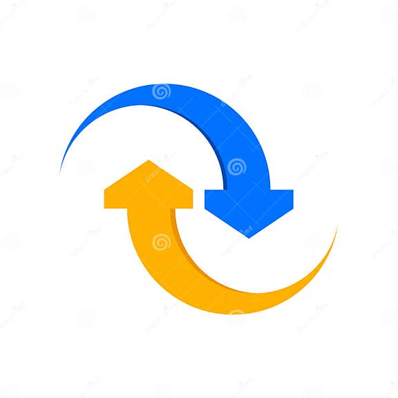 Arrow Flow Symbol Connection Symbol Design Stock Vector - Illustration ...