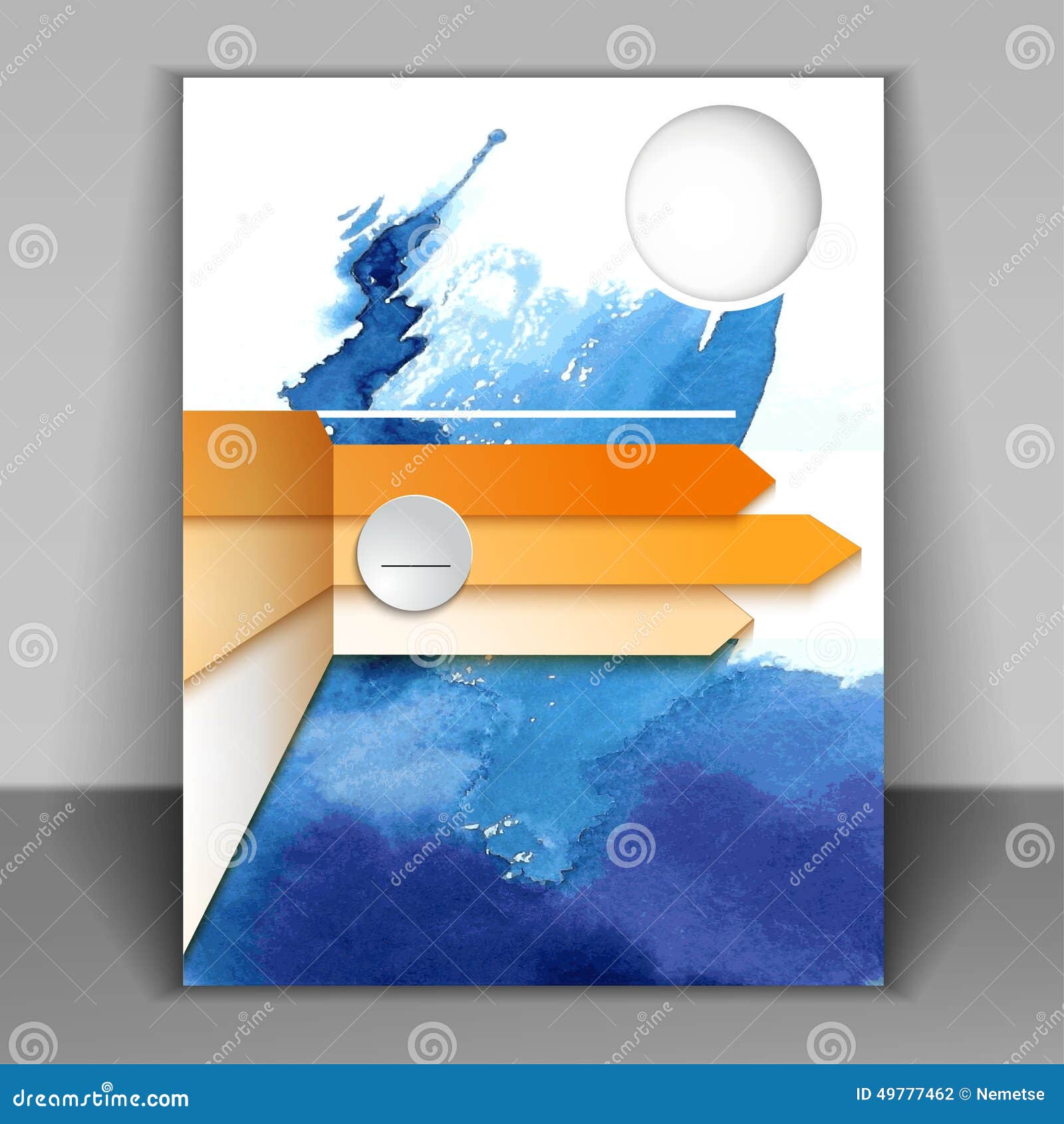 Arrow flyer for design stock vector. Illustration of layout - 49777462