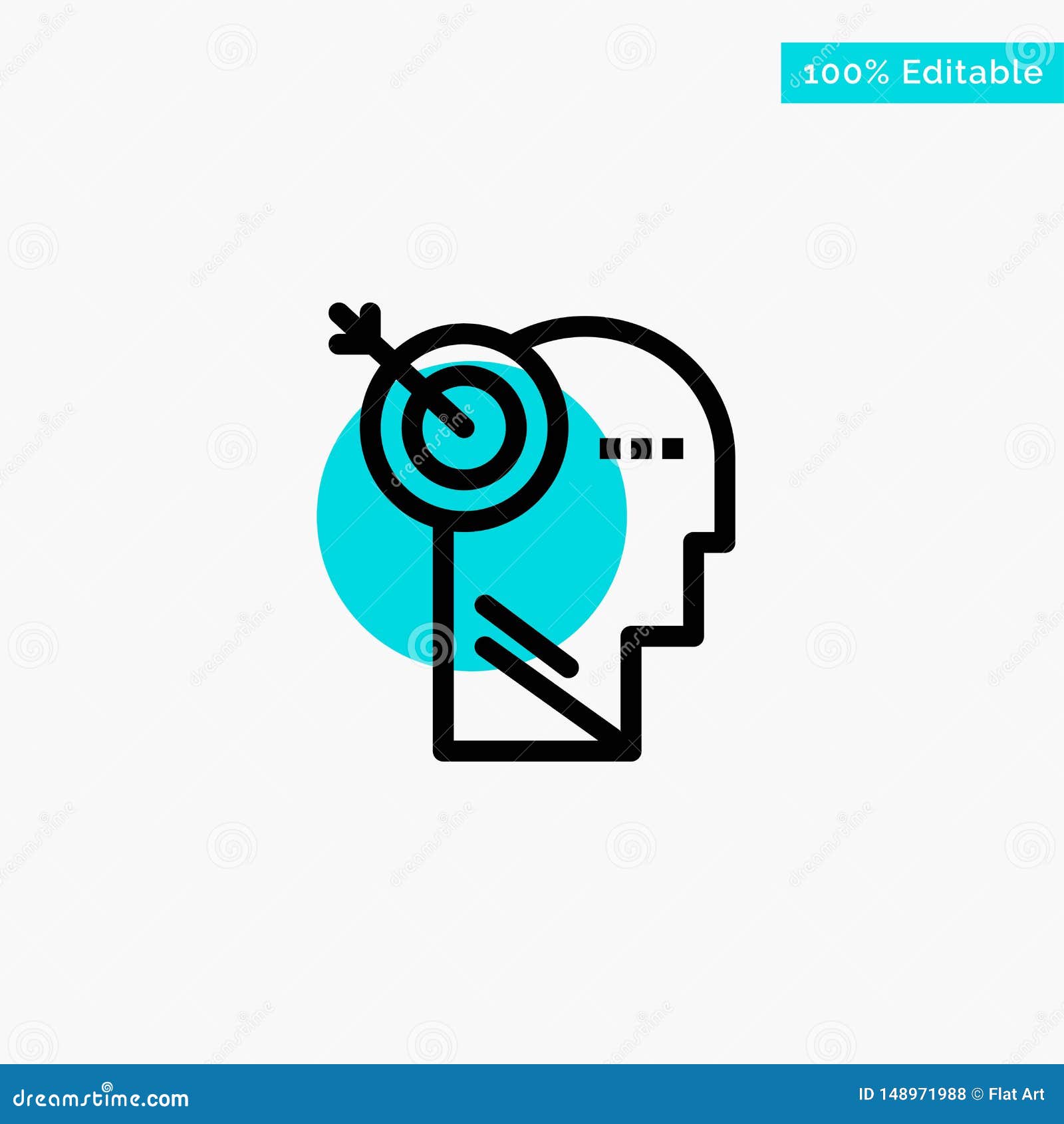 Arrow, Focus, Precision, Target Turquoise Highlight Circle Point Vector ...