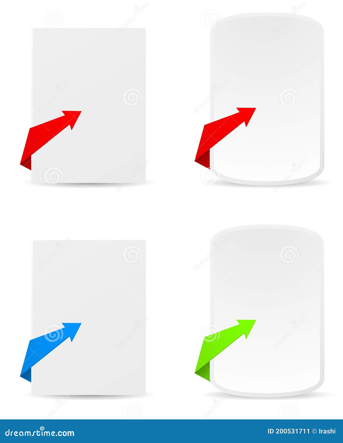 Arrow folding with banner stock vector. Illustration of success - 200531711