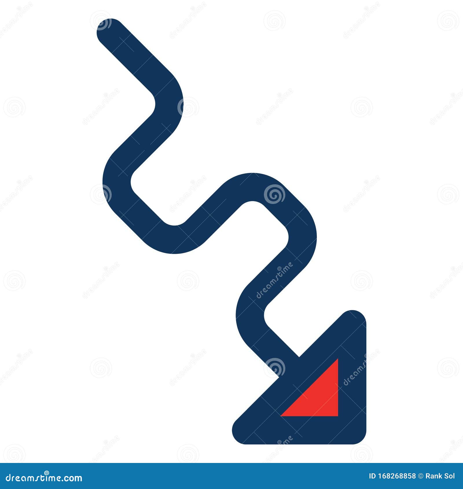 Arrow, Fork Isolated Vector Icon Which Can Be Easily Modified or Edited ...