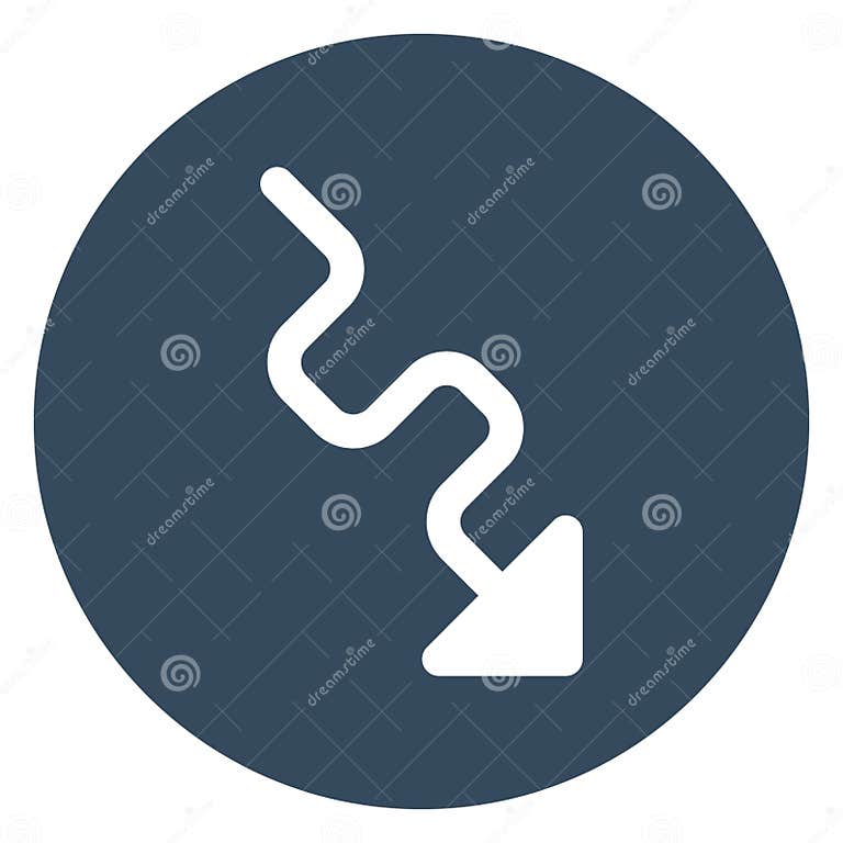 Arrow, Fork Isolated Vector Icon Which Can Be Easily Modified or Edited ...