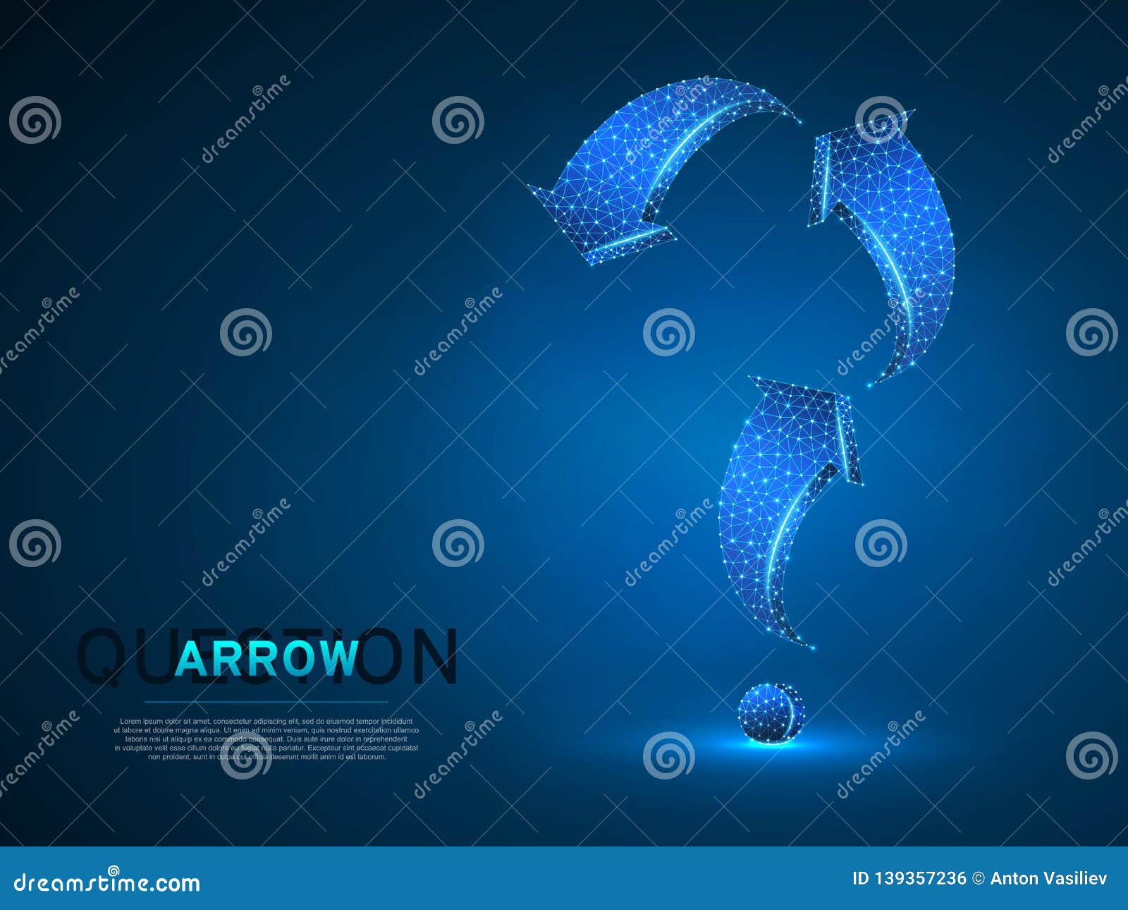 Arrow in Form of a Question Mark. Three Arrow Goes Up and Down ...