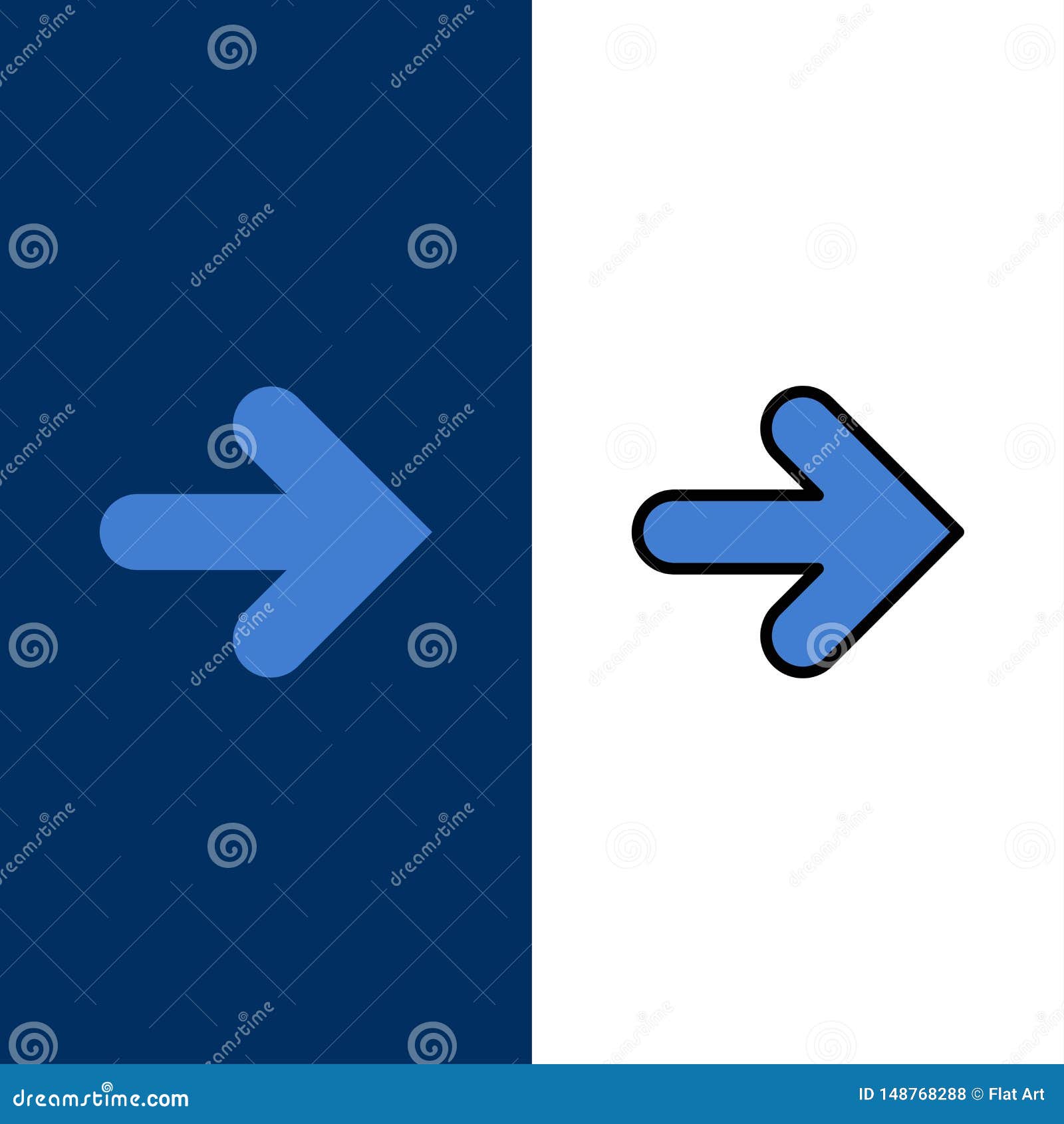 Arrow, Forward, Arrows, Right Icons. Flat and Line Filled Icon Set ...