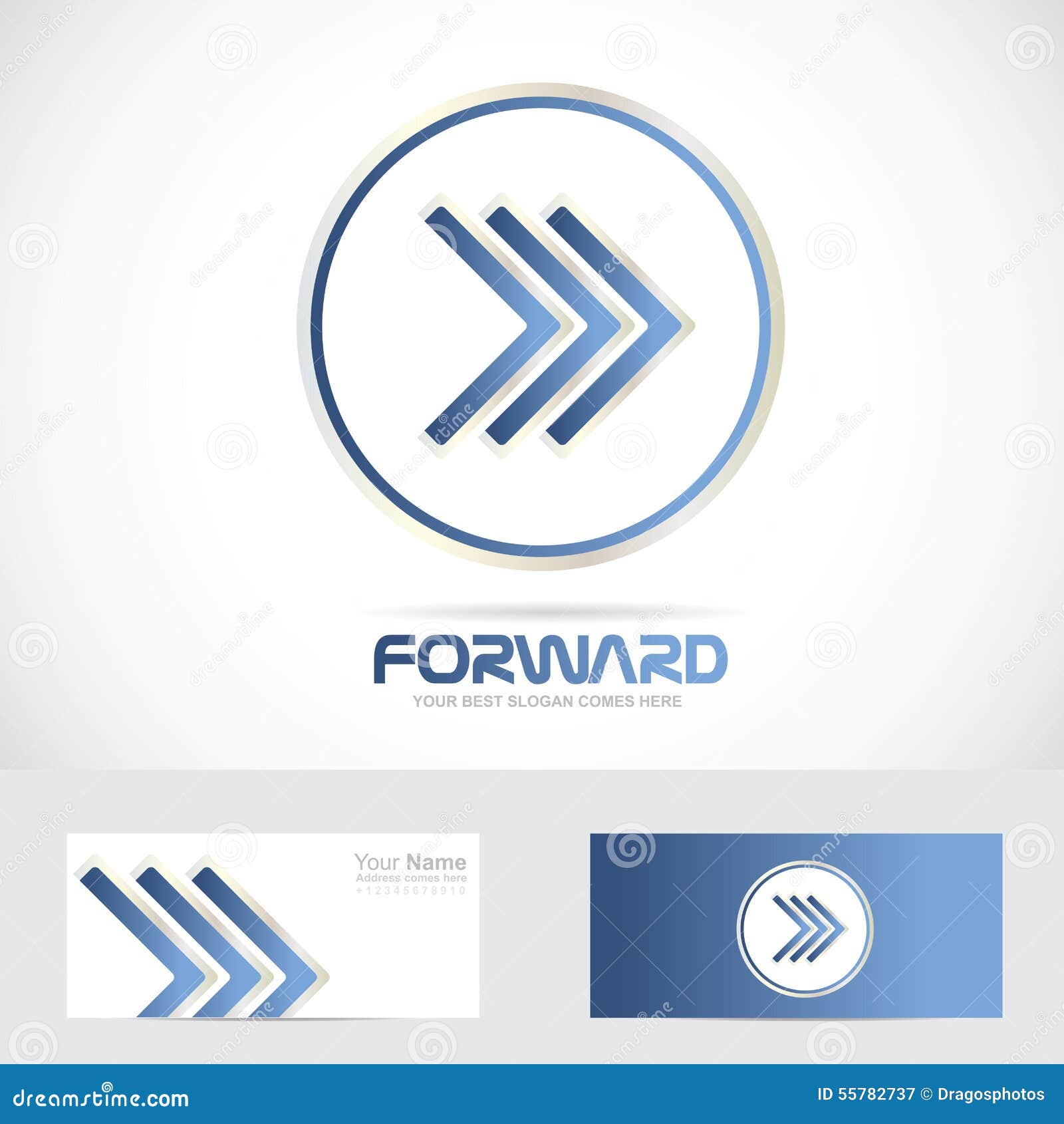 Arrow forward logo concept stock vector. Illustration of vector - 55782737