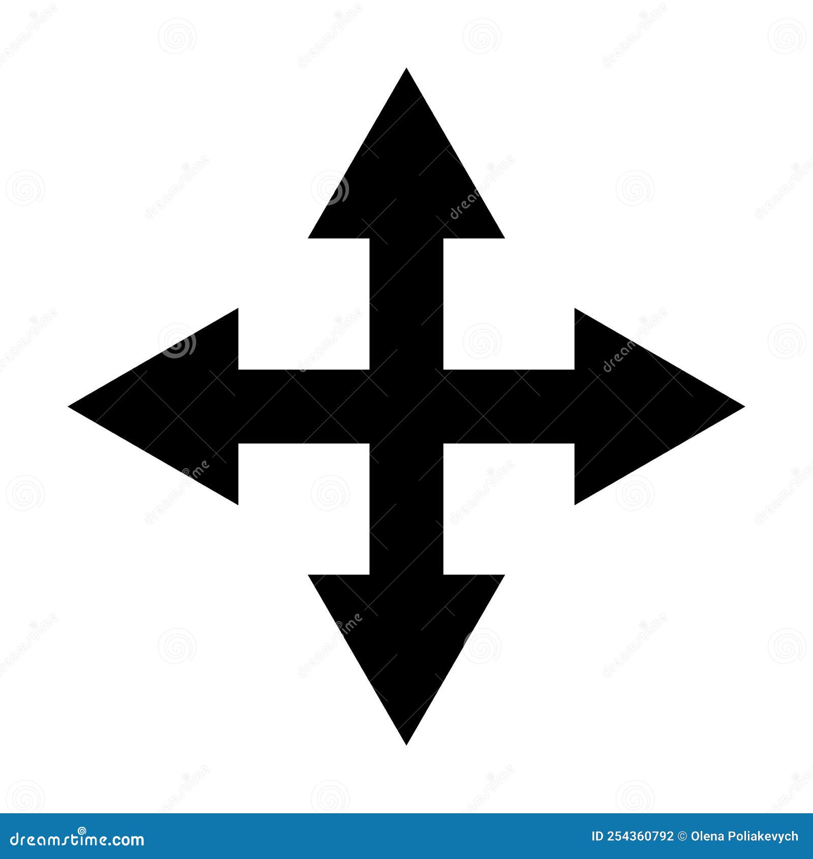 Arrow Four Directions. Vector Illustration. Stock Image Stock Vector ...