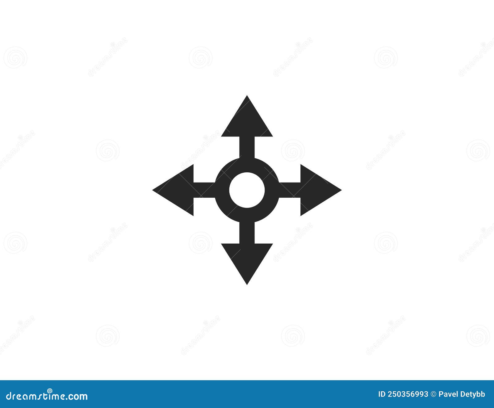 Arrow, Four Way, Direction Icon. Vector Illustration. Stock Vector ...