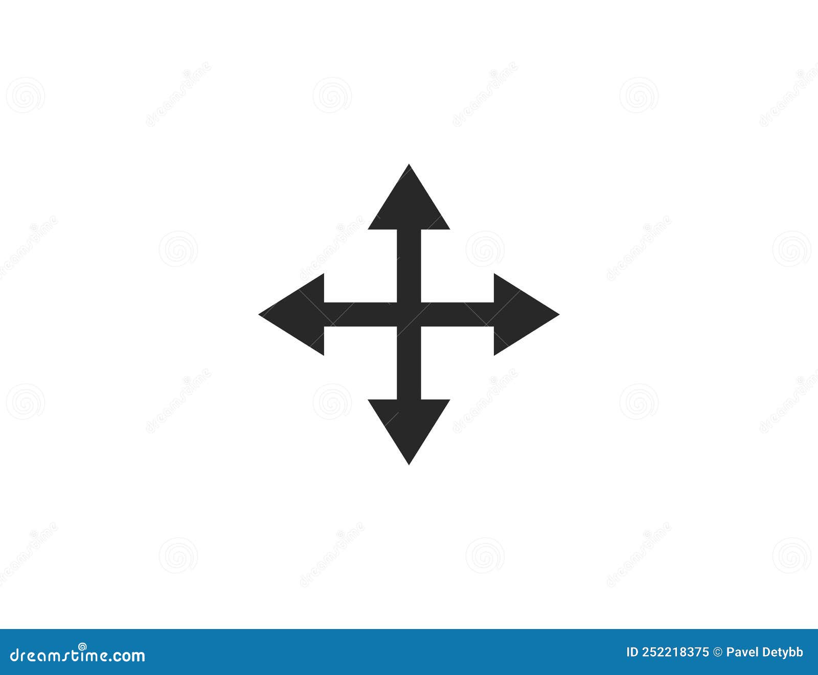Arrow, Four Way, Direction Icon. Vector Illustration. Stock Vector ...