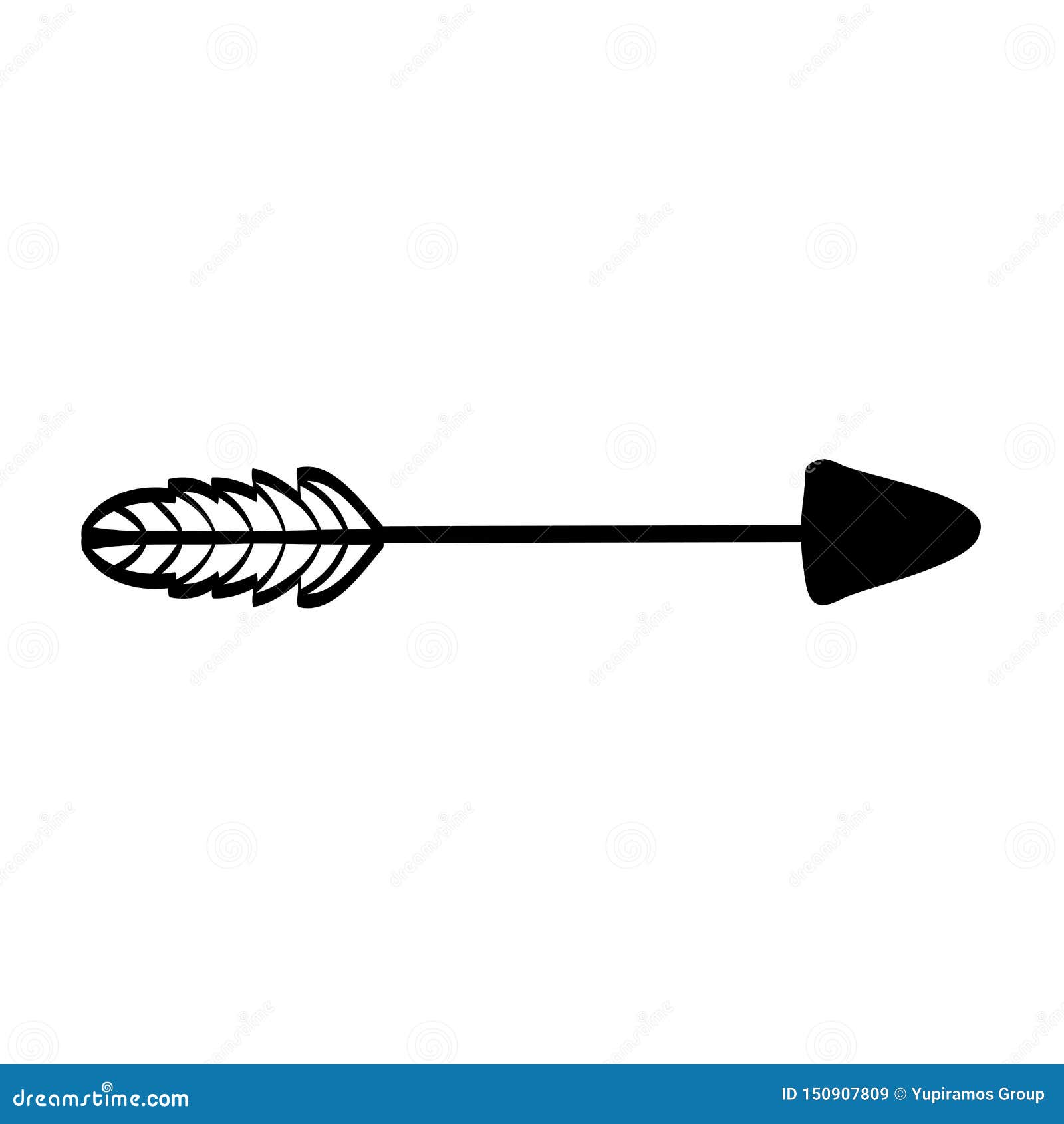 Arrow Frame Decorative Boho Style Stock Vector - Illustration of ...