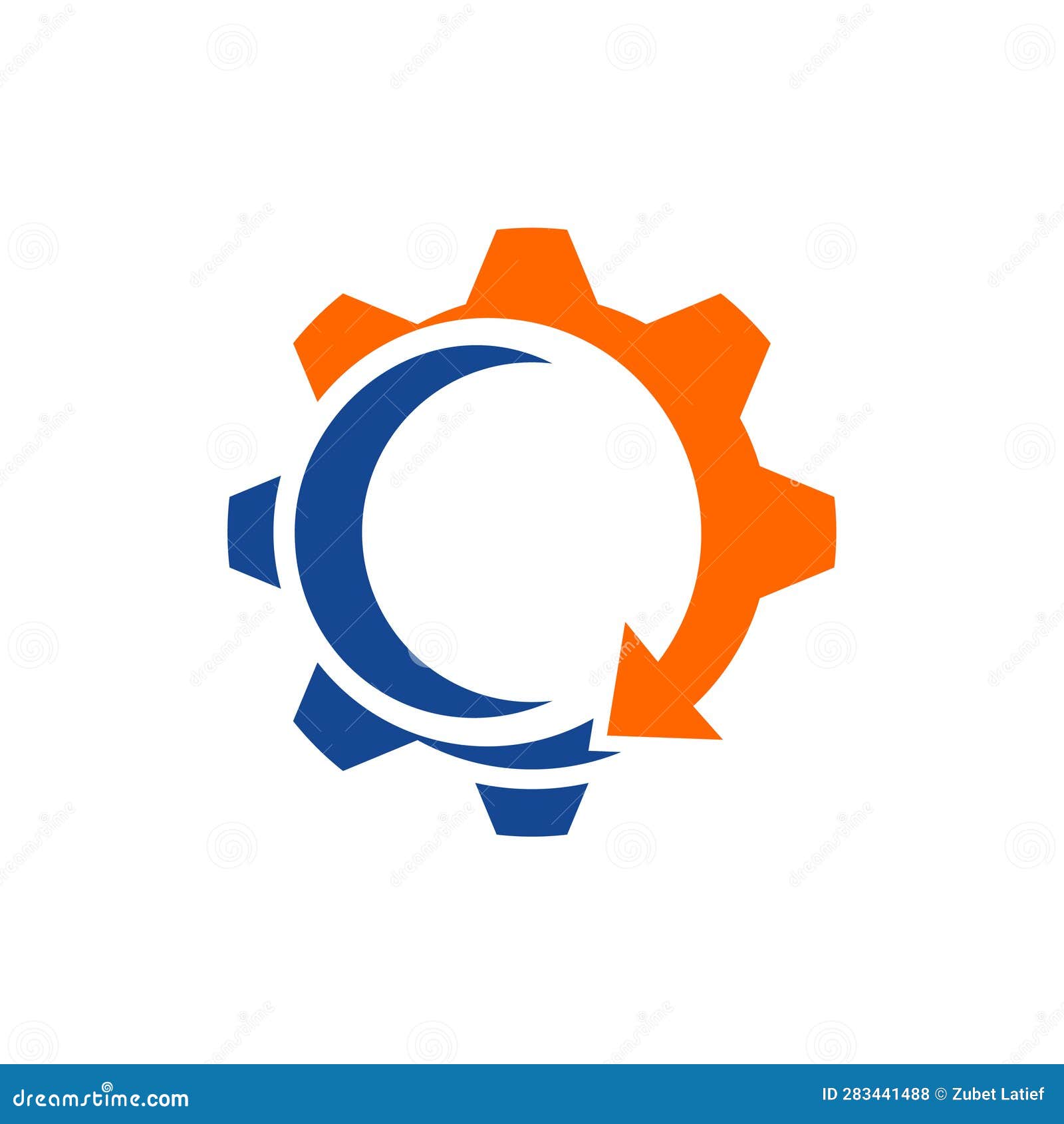 Arrow Gear Engine Creative Logo Design Stock Vector - Illustration of ...