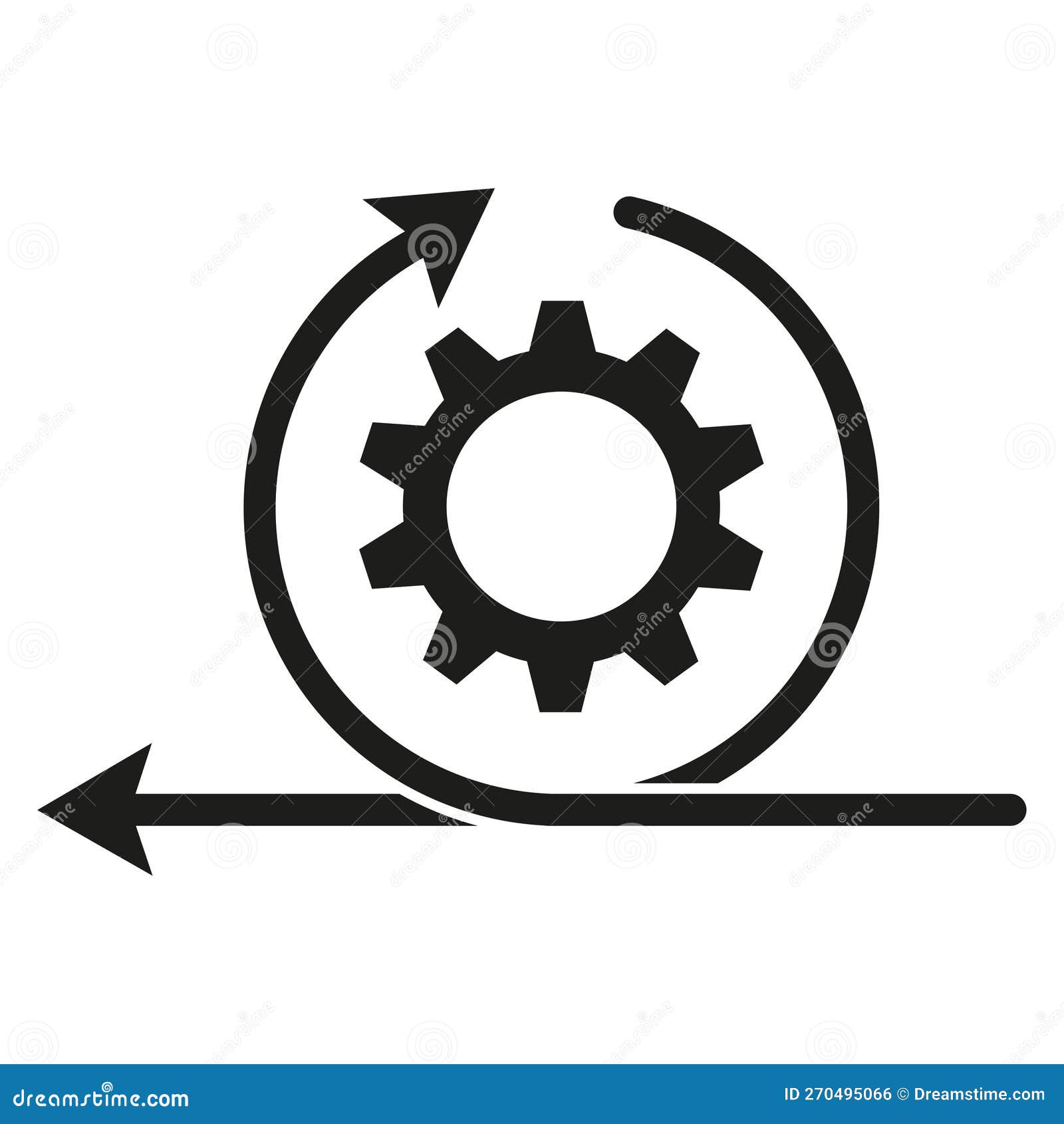 Arrow Gear Engine Creative Logo Design Vector Illustration ...