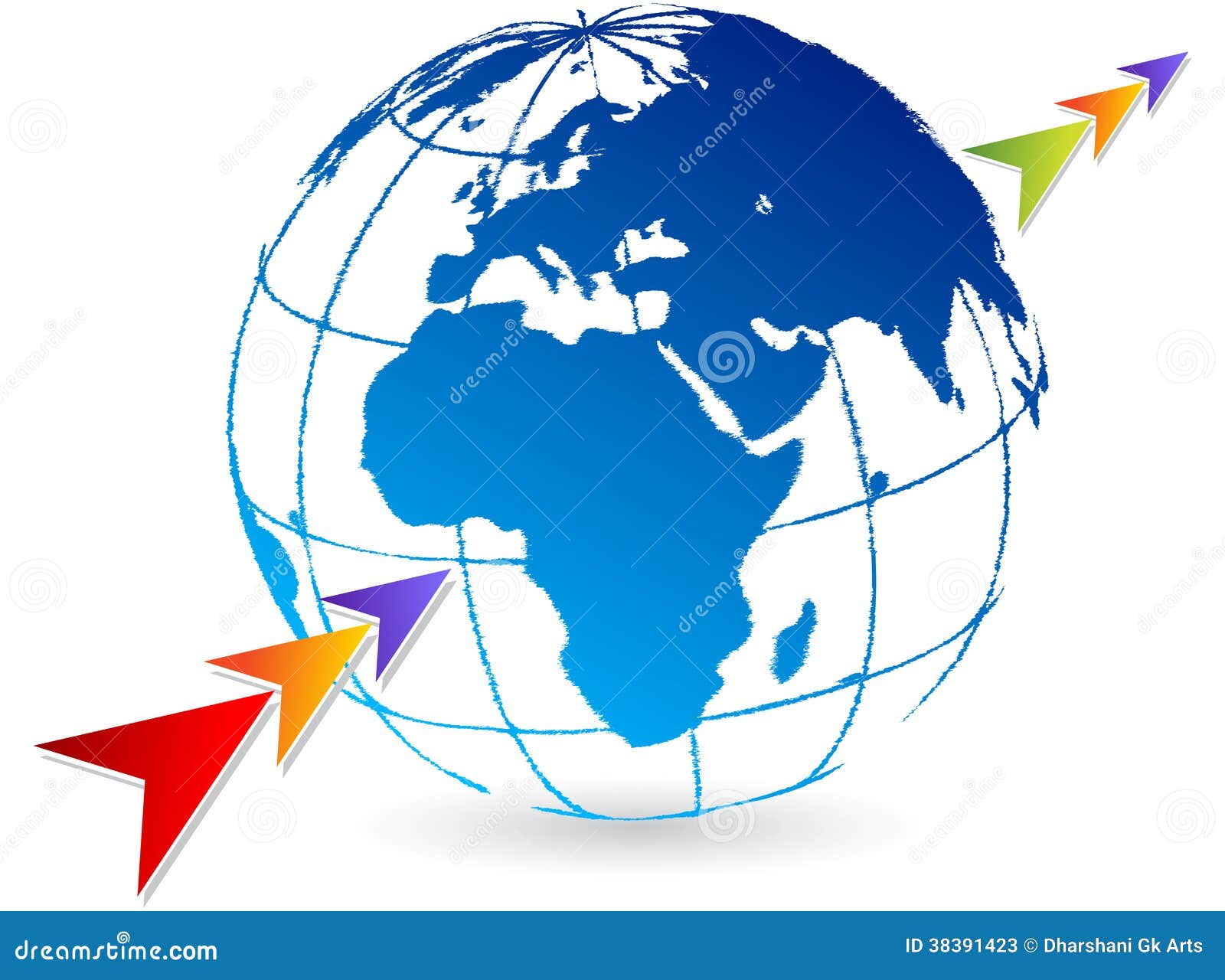 Arrow global logo stock vector. Illustration of idea - 38391423