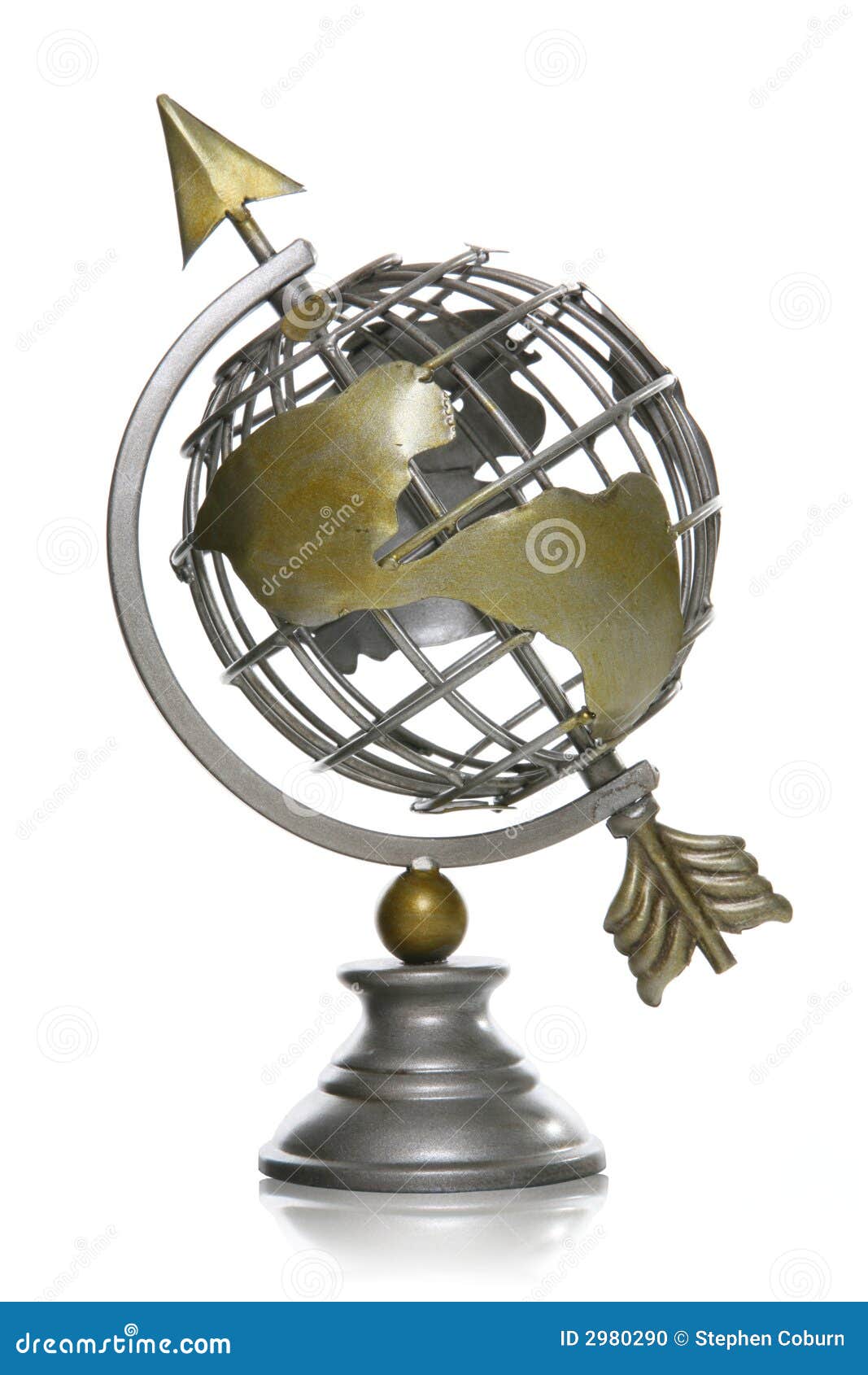 Arrow through Globe stock photo. Image of stand, global - 2980290