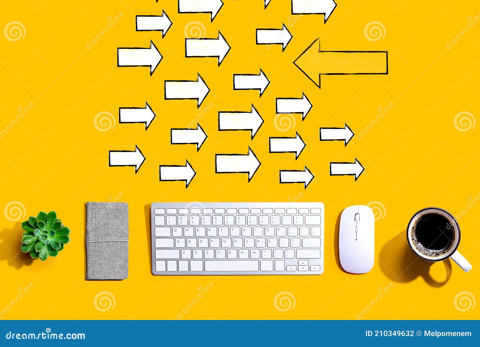 Arrow Going in the Opposite Direction with a Computer Keyboard Stock ...