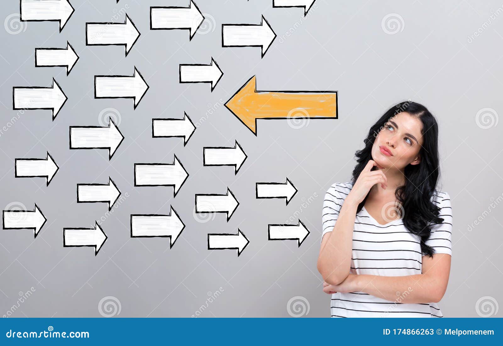 Arrow Going in the Opposite Direction Stock Image - Image of solution ...