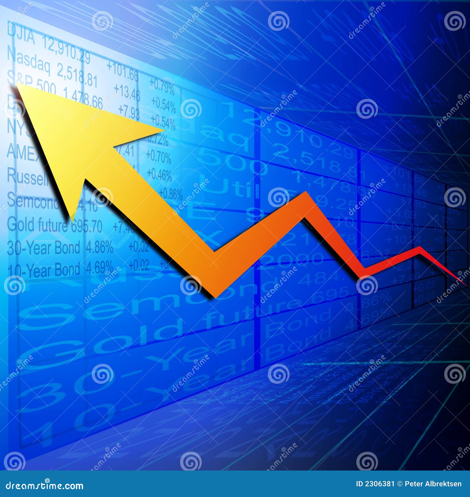 An arrow going up stock illustration. Illustration of orange - 2306381