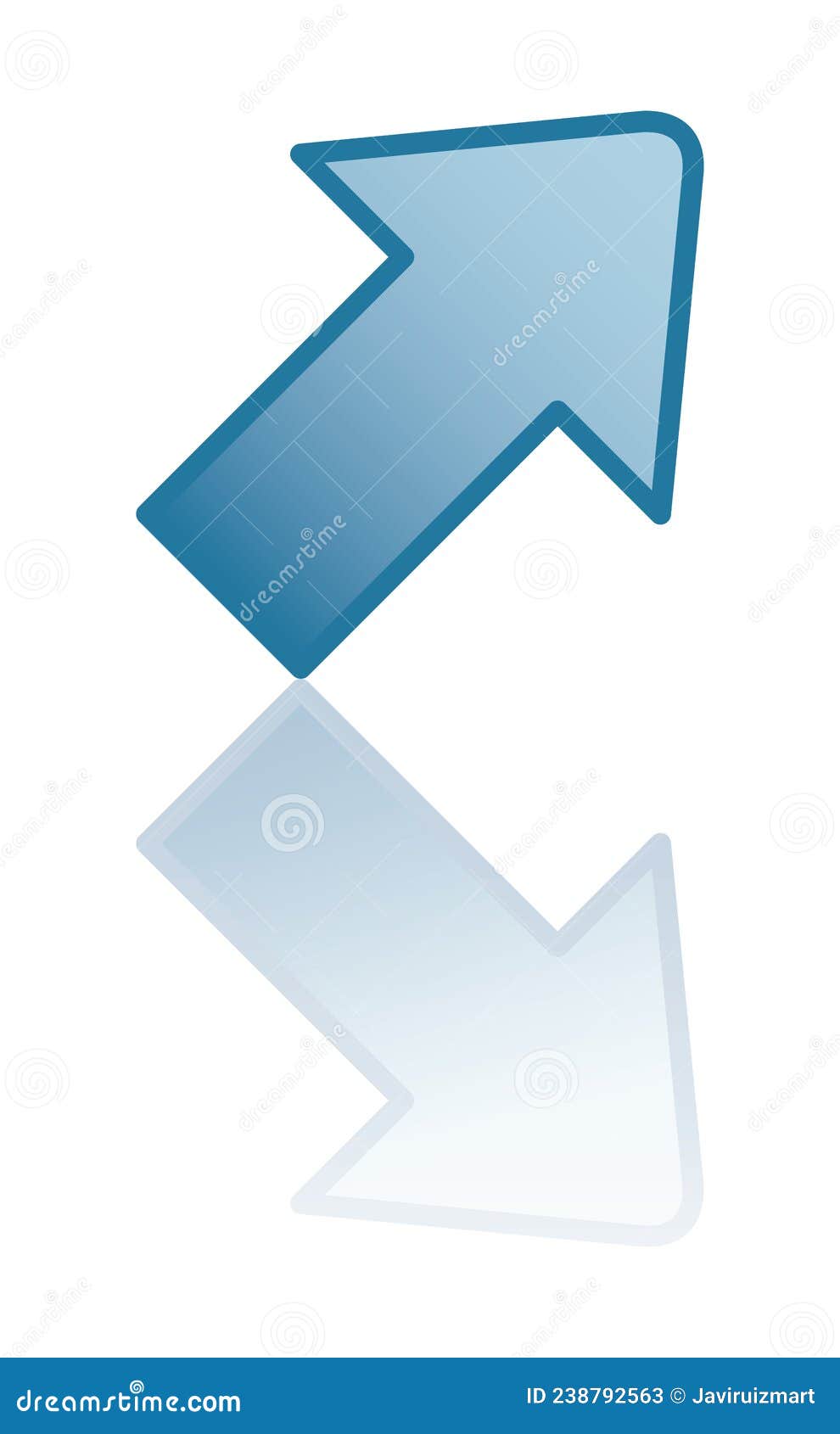 Arrow going up icon stock vector. Illustration of flat - 238792563