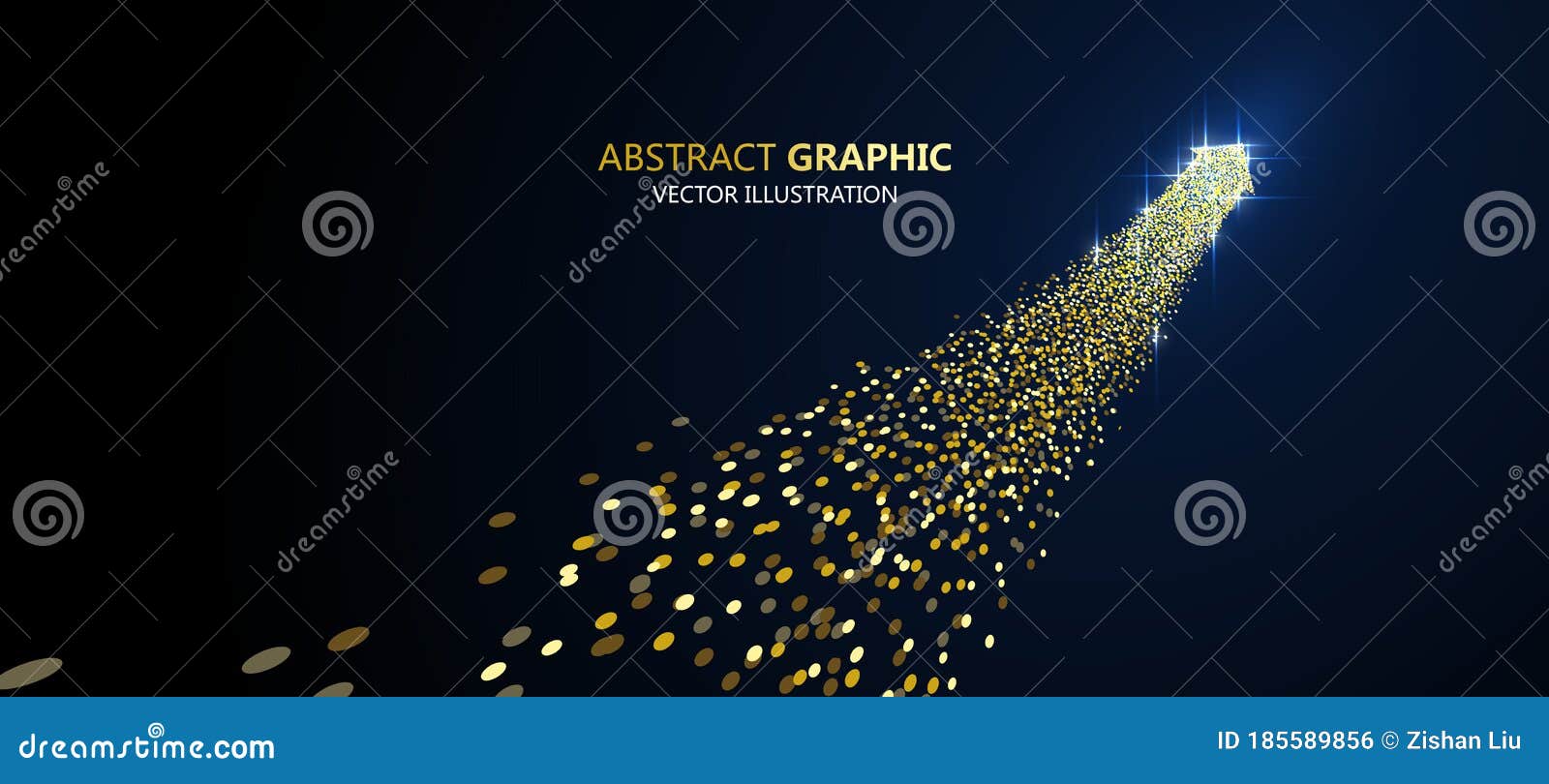 An Arrow of Golden Particles, Business Concept,vector Illustration ...