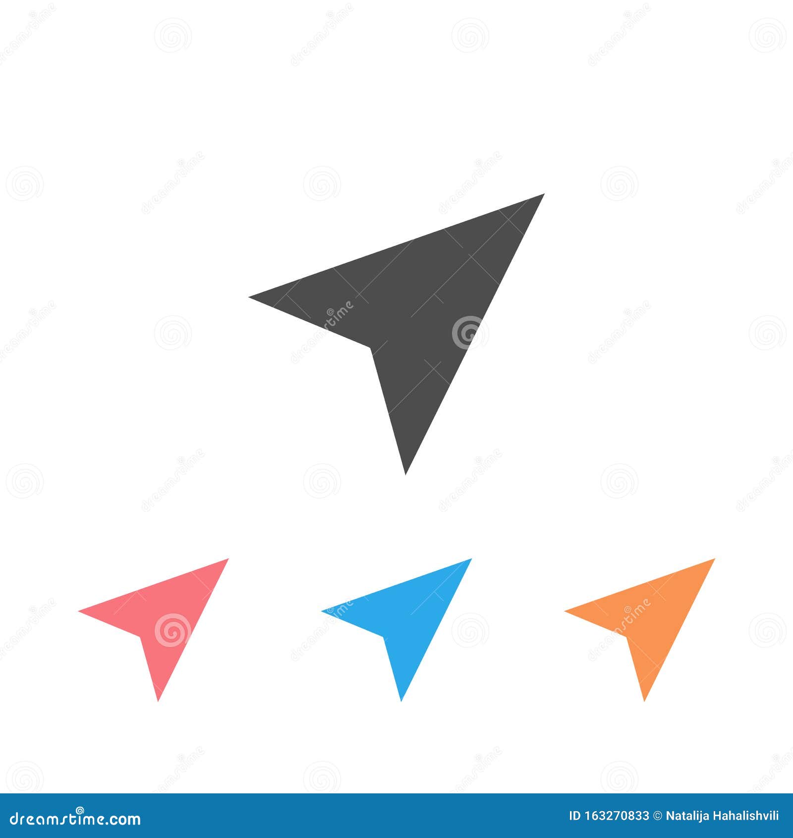 Arrow Gps Icon Set on White. Vector Stock Vector - Illustration of ...