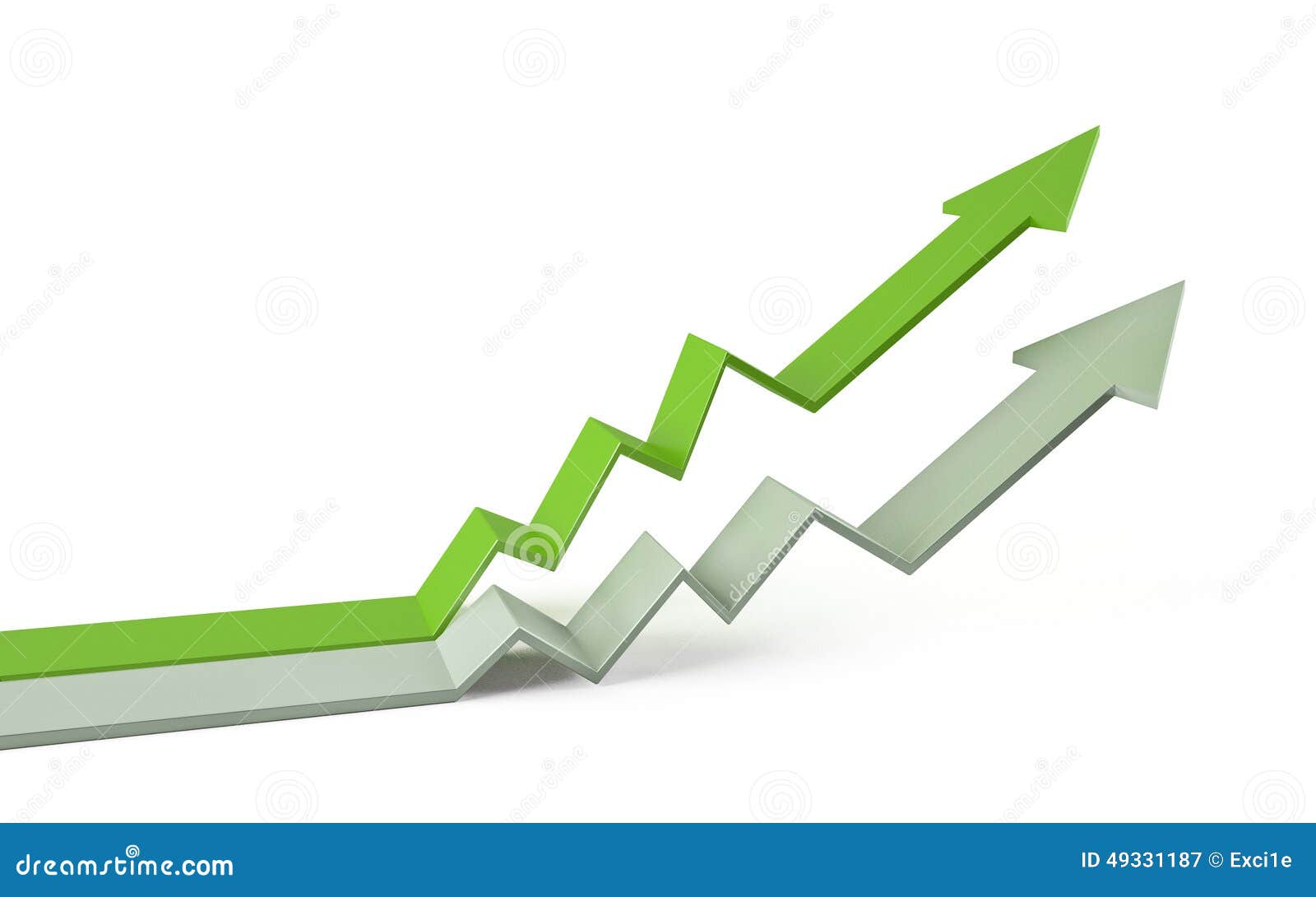 Arrow graph chart 3d stock illustration. Illustration of plan - 49331187