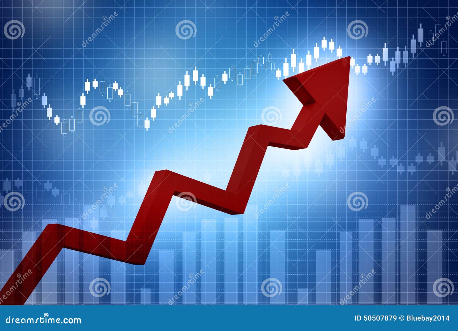 Arrow Graph stock illustration. Illustration of chart - 50507879