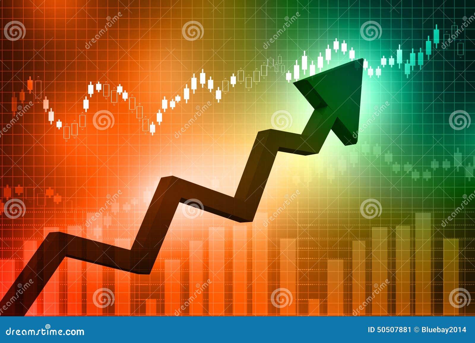 Arrow Graph stock illustration. Illustration of fast - 50507881