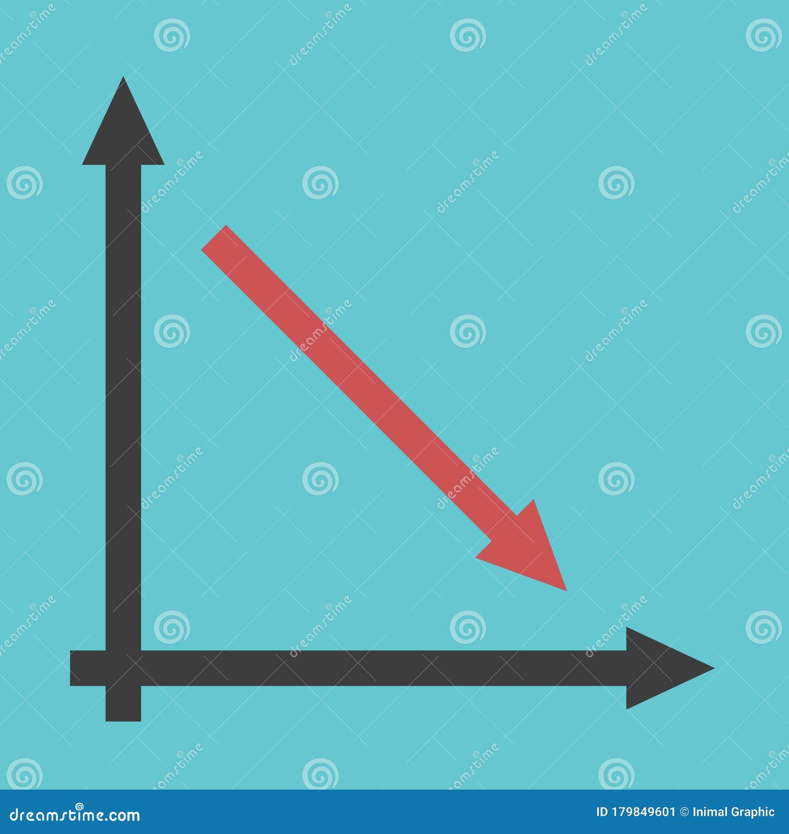 Graph Decline Cartoon Vector | CartoonDealer.com #67743027