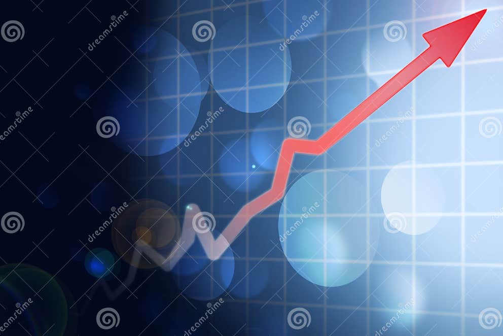 Arrow graph going up stock illustration. Illustration of plan - 14046698