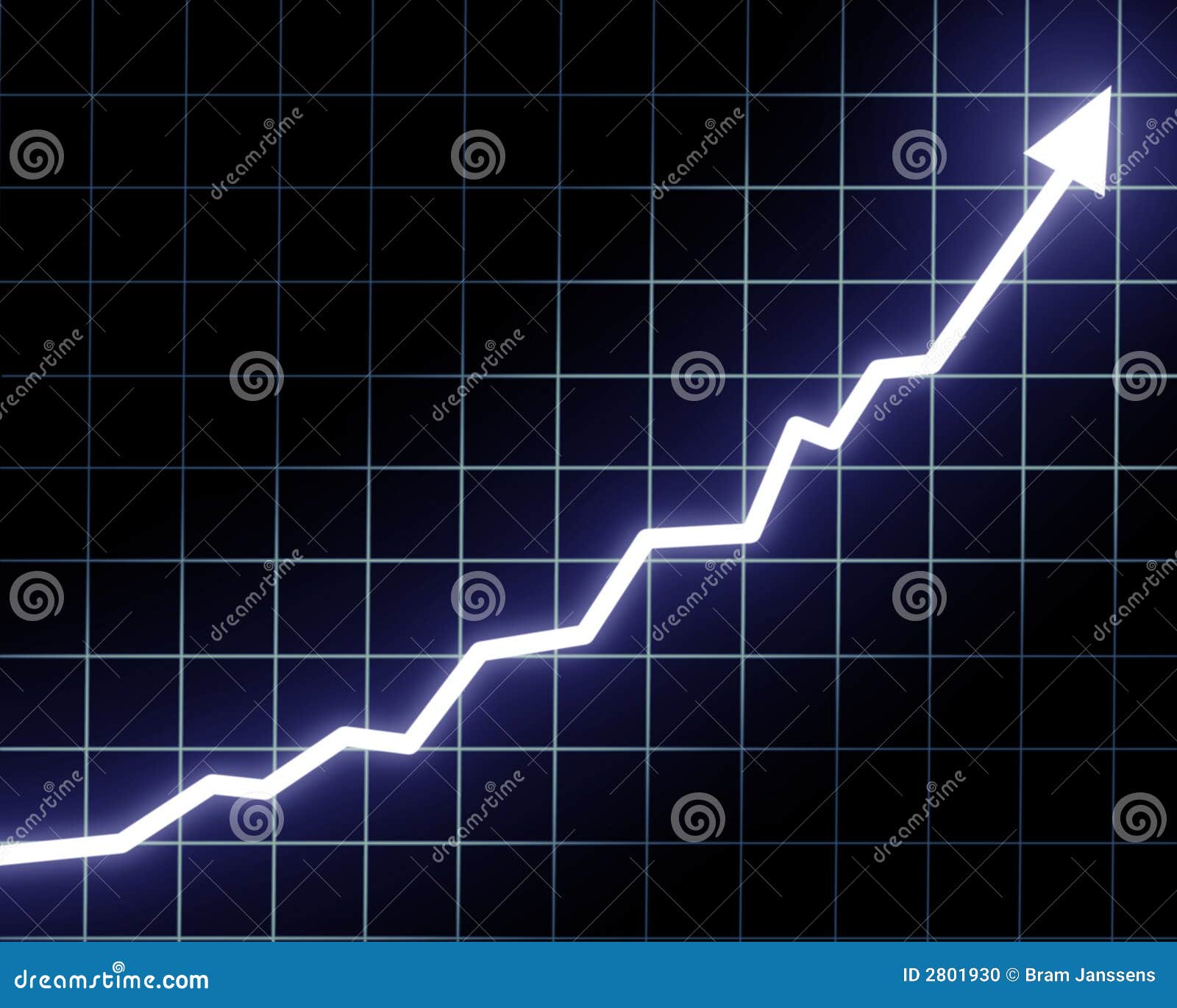 Arrow graph going up stock illustration. Illustration of investment ...